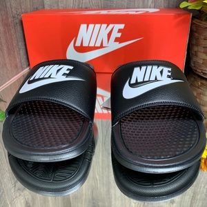 Nike | Shoes | Nike Benassi Jdi Mens Size 9 Blackwhite Flipfl | Poshmark